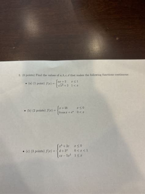 Solved 6 ﻿points ﻿find The Values Of Abcd ﻿that Makes