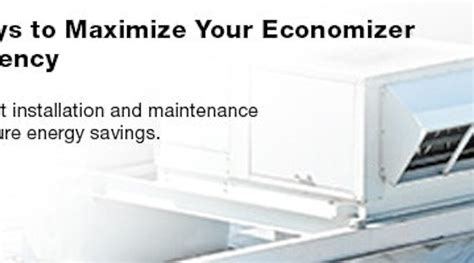 Strategies To Improve Economizer Efficiency Buildings