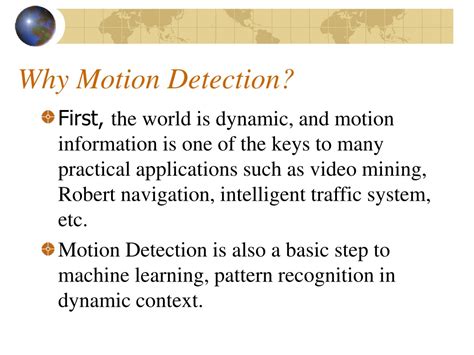 ppt motion detection for practical applications a machine learning