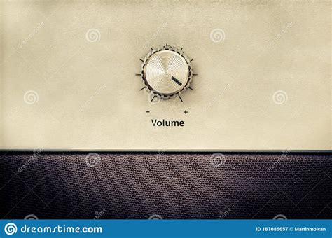 Sound Volume Control Button In Vintage Style Stock Image Image Of Input Heavy