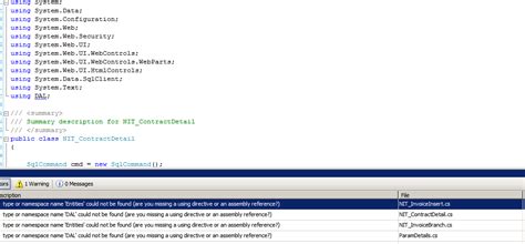 C The Type Or Namespace Name Dll Name Could Not Be Found Are You