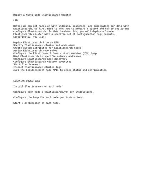 Elasticsearch Labs Pdf