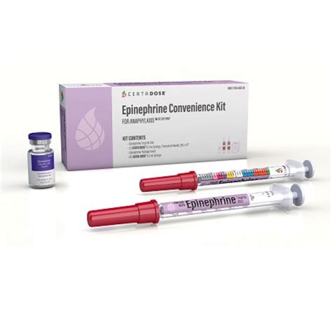 Certa Dose® Anaphylaxis Emergency Kit Epinephrine 1 Mg Ml 1 1000