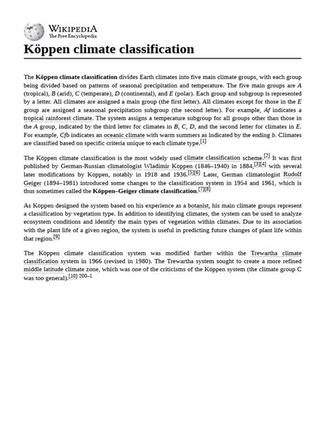 Köppenclimateclassification Pdf Climate Physical Geography