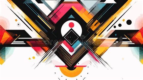 Abstract Geometric Vector Illustration With Isometric Shapes Stock Vector Illustration Of