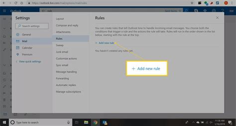 filter one sender s mail to a certain folder in outlook