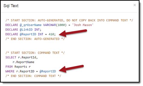 Using The Number Parameter Type Quickreportz