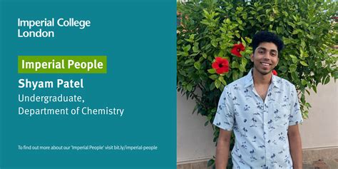 shyam patel undergraduate department of chemistry imperial people