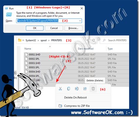reset print queue with powershell