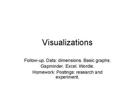 Visualizations Followup Data Dimensions Basic Graphs Gapminder Excel