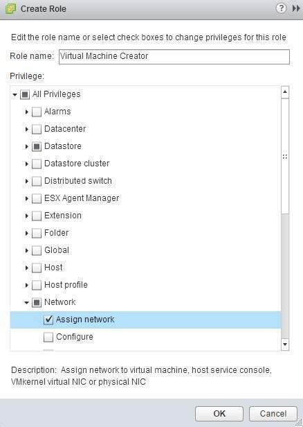 Create Custom Role Vmware Esxi
