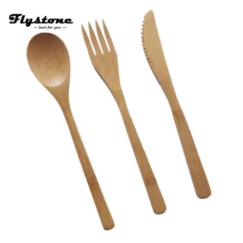 대나무 식기 여행 칼 세트 숟가락과 포크 나이프 친환경 나무 야외 휴대용 식기dinnerware Sets Aliexpress