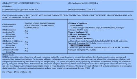 Sru Sruniversity Patent Research Ai Machinelearning Deeplearning