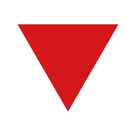 Upside Down Red Triangle Logo