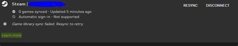 it wont let me resync just says failed i have tried multiple times but