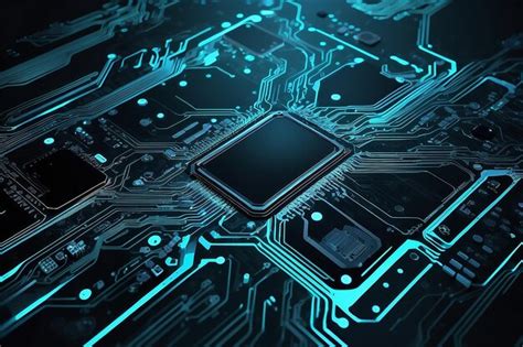 Premium Ai Image Technology Abstract Circuit Board Texture Background Hightech Futuristic