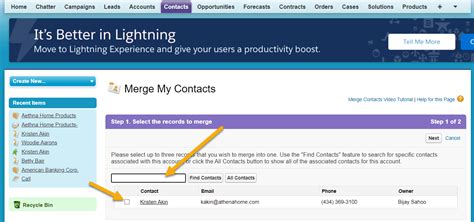Salesforce Merge Contacts Merge Duplicate Contacts