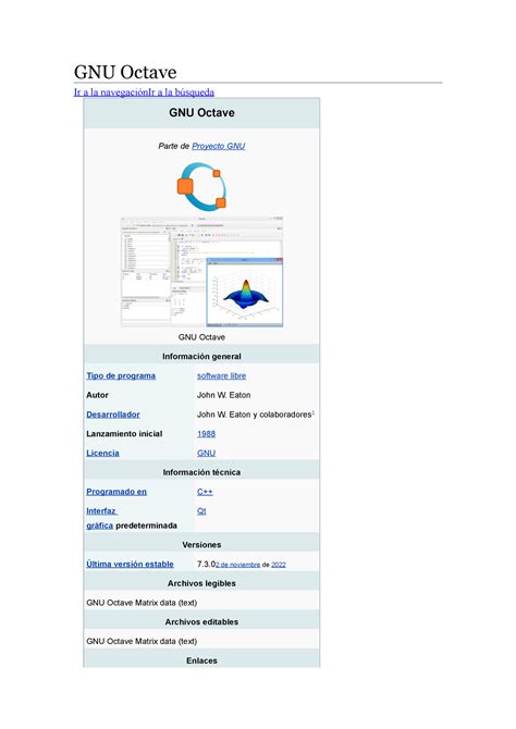 Gnu Octave Gnu Octave Ir A La Navegaciónir A La Búsqueda Gnu Octave Parte De Proyecto Gnu Gnu