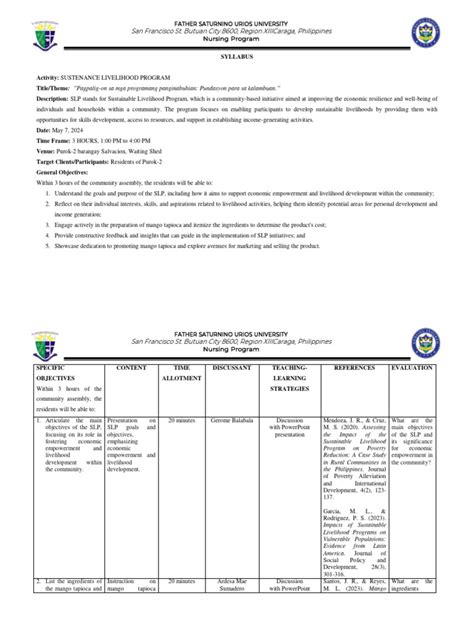 Sustainable Livelihood Program Sop Pdf Sustainability Desserts Sustainable Livelihood Program Sop Pdf Sustainability Desserts