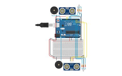 Circuit Design Smart Car Parking System Tinkercad