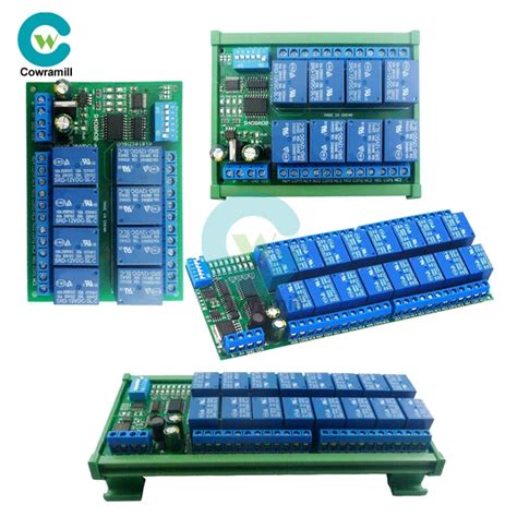 DC V CHANNEL RS Relay Modbus RTU Protocol Remote Control DIN Rail Case PicClick CA