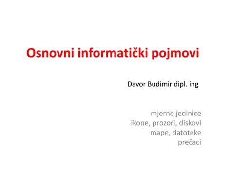 Osnovni Pojmovi Pdf