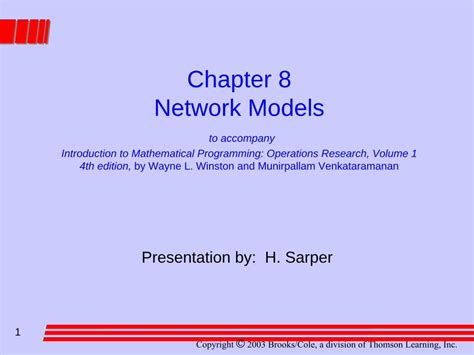 Pdf Chapter 8 Network Models · Chapter 8 Network