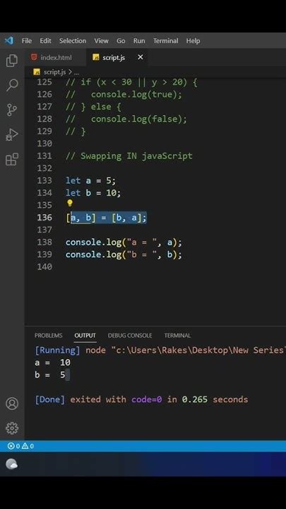 Javascript Swapping Method Javascript Programming Coding React