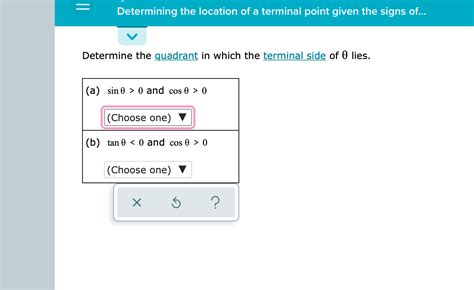 Solved Determining The Location Of A Terminal Point Given Chegg