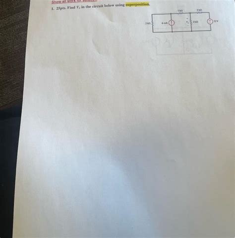 Solved 1 25 Pts Find Vb In The Circuit Below Using