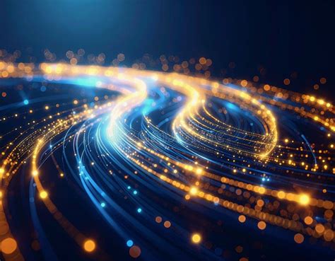 Digital Streams Of Light Abstract Data Flowing With Futuristic