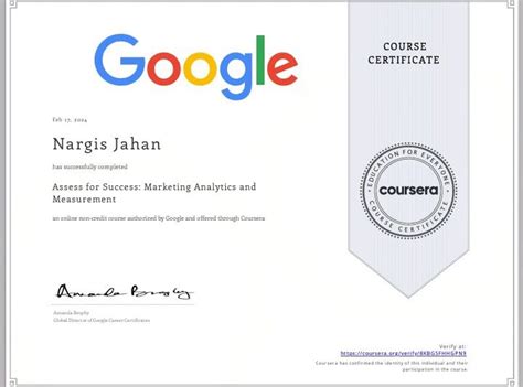 Nargis Jahan On Linkedin Marketinganalytics Coursera