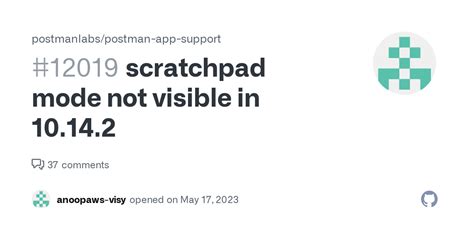 Scratchpad Mode Not Visible In 10142 · Issue 12019 · Postmanlabs