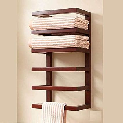 Teak Wood Towel Towerwooden Towel Holderbathroom Decortowel Rack