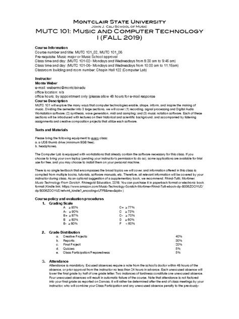 mutc 101 music and computer technology i fall 2019 montclair state