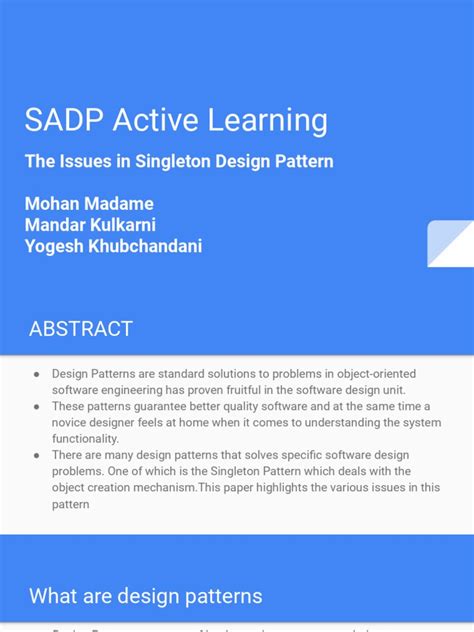 Sadp Active Learning Pdf Class Computer Programming Software