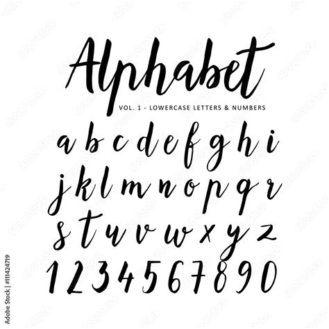 Hand Drawn Vector Alphabet Script Font Brush Font Isolated Letters Written With Marker Ink