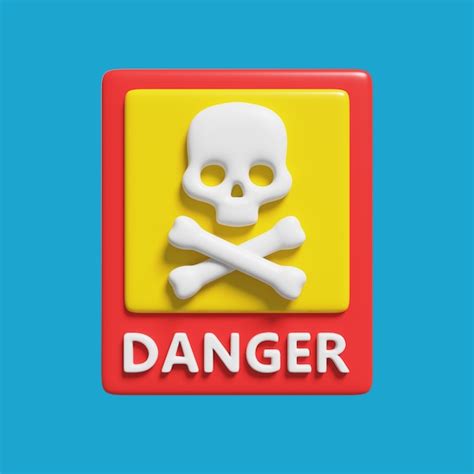 경고 및 경고 아이콘 3d 렌더링 무료 Psd 파일