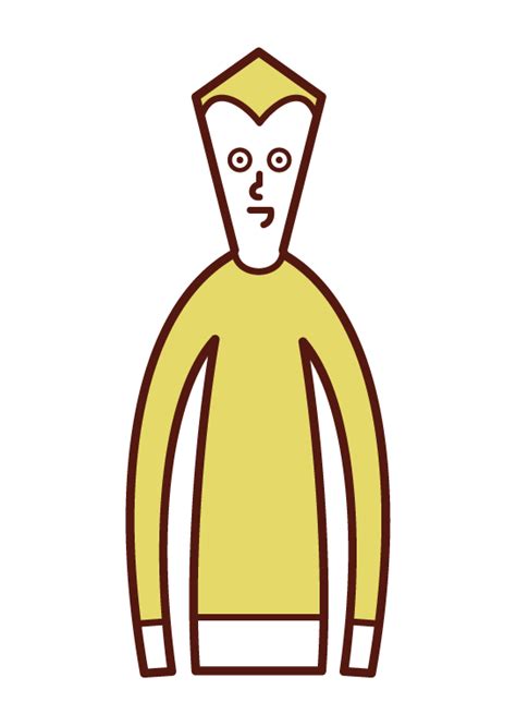 얇은 머리를 가진 사람 남성의 그림 무료 일러스트 소재집 Kukukeke