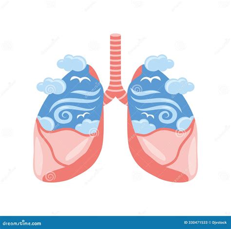 Respirar Los Pulmones De Aire Fresco Stock De Ilustración Ilustración