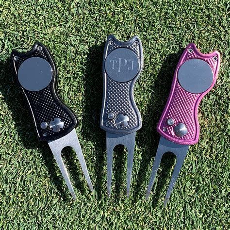 Personalized Golf Divot Repair Flip Tool Custom Engraved Monogram