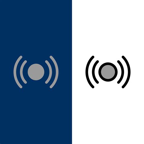 Basic Essential Signal Ui Ux Icons Flat And Line Filled Icon Set Vector Blue Background 19171980