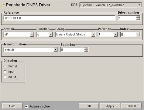 Example For The Dnp3 Driver Establishing Communication