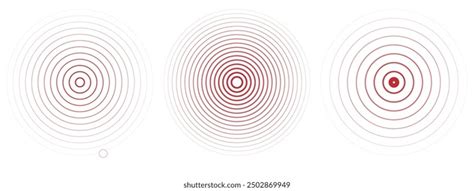 Concentric Ripple Circles Set Seismic Earthquake Stock Vector Royalty Free 2502869949