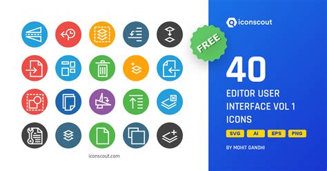 Free Editor User Interface Vol 1 Icon Pack 40 Free Download User