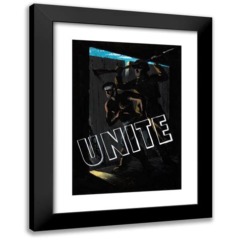 Anonymous 14x18 Black Modern Framed Museum Art Print Titled Unite