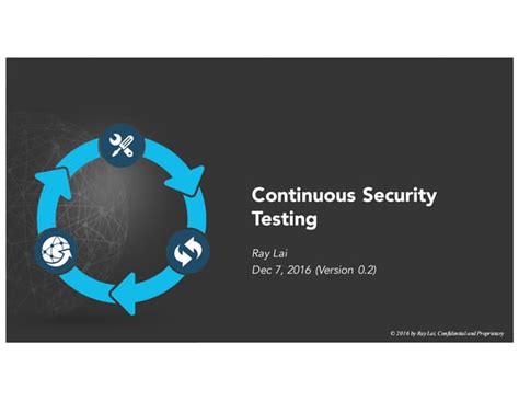 Continuous Security Testing Pdf
