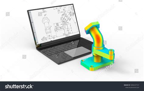 3d Rendering Part Design Finite Element Stock Illustration 1890237727