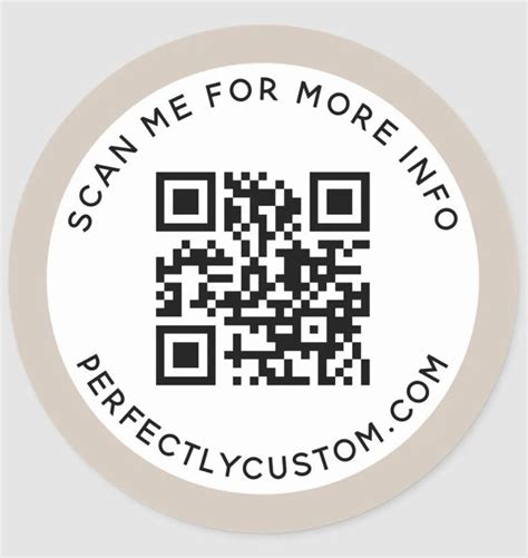 A Sticker With The Words Scan Me For More Info And A Qr Code