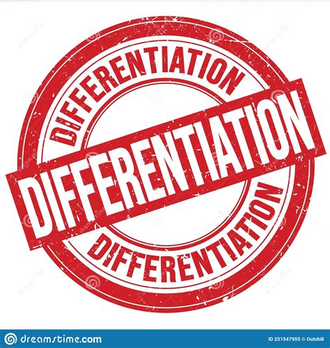 DIFFERENTIATION Written Word On Blue Stamp Sign Royalty Free Stock Image CartoonDealer